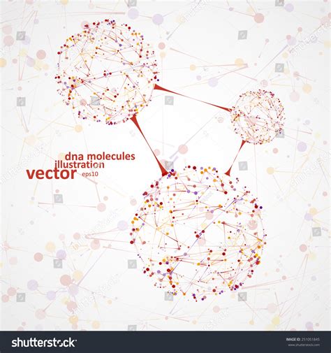 Molecular Structure Network Connection Abstract Vector Stock Vector Royalty Free 251051845