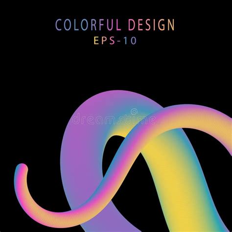 The Colorful Gradient Design Creates The Illusion Of Volume Stock