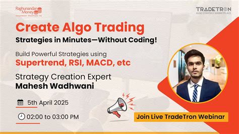 Create Algo Trading Strategies In Minutes Without Coding Youtube