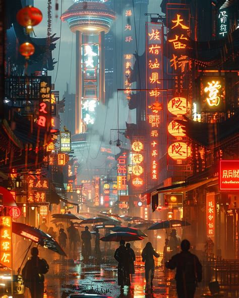 The Cyberpunk Shanghai City