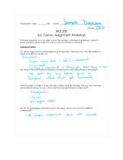 BIOL 200 Tutorial 6 WS Docx Course Hero