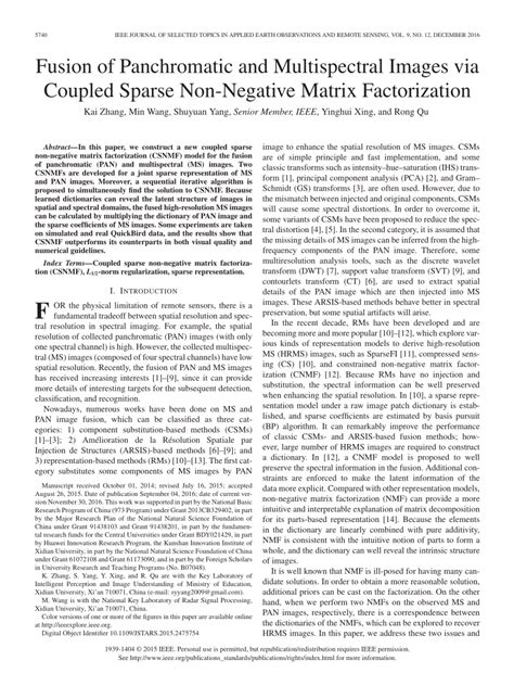 pdf fusion of panchromatic and multispectral images via coupled
