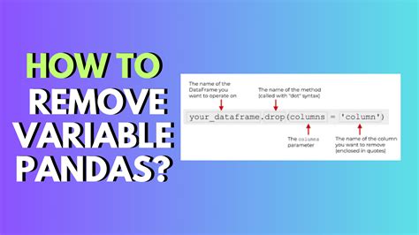 how to remove variable pandas step by step guide