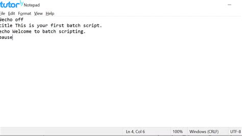 Cara Menulis Skrip Batch Di Notepad Tutorly ID