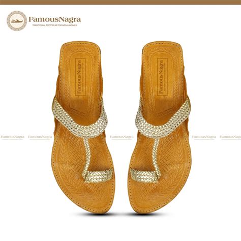 Ladies Kolhapuri Chappal Kolapoori Chappal Famous Nagra