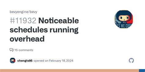 noticeable schedules running overhead · issue 11932 · bevyengine bevy