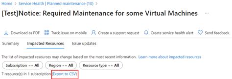 Impacted Resources From Azure Planned Maintenance Events Azure Service Health Azure Docs