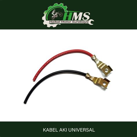 Kabel Skun Aki Universal Hitam Merah Harga Per Set Isi Cable Skun Accu Dapat Digunakan