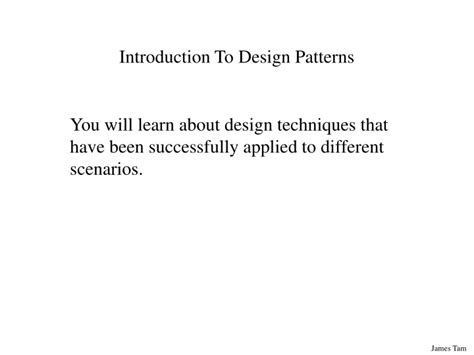 ppt introduction to design patterns powerpoint presentation free
