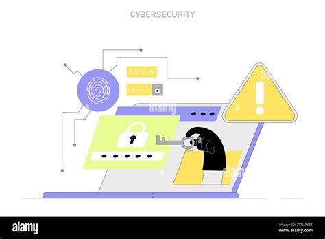 Cybersecurity Concept Digital Protection Of Sensitive Data With Secure Login And Encryption