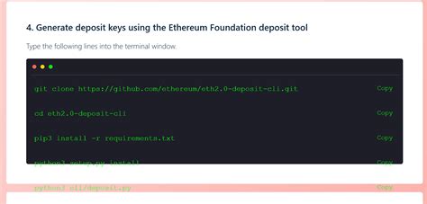 Ui Fixes Commands Interface · Issue 69 · Ethereumstaking Launchpad