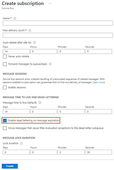 Enable Dead Lettering For Azure Service Bus Queues And Subscriptions Azure Service Bus Azure