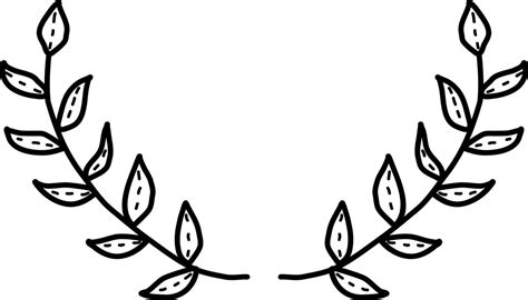 Leaves Wreath Doodle Drawing Vector 13126075 Vector Art At Vecteezy