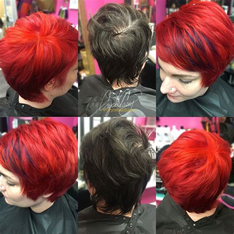 Fire Red Pixie ️ Instagram Cryistalchaos Pixie Redhair Joico