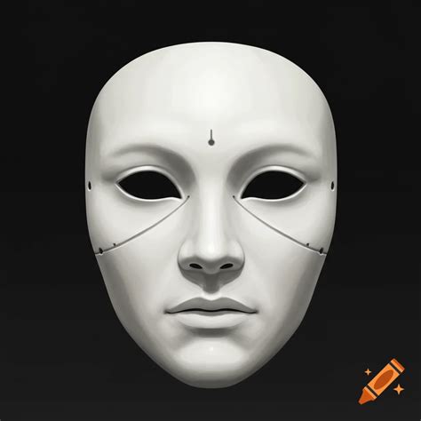 White Porcelain Mask With Eye Slits And Nose Holes On Craiyon