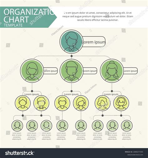 Organizational Chart Infographic Design Template Chart Stock Vector Royalty Free