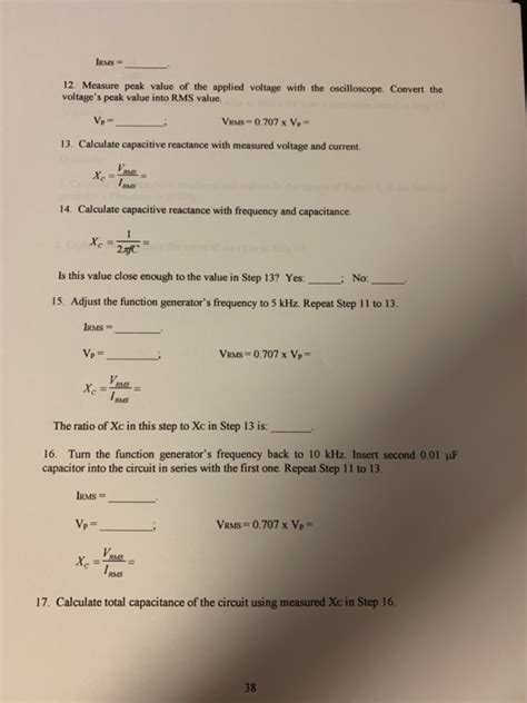 EXPERIMENT 8 CAPACITOR IN DC AND AC CIRCUITS Chegg Com