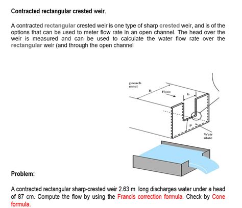 answered contracted rectangular crested weir a… bartleby