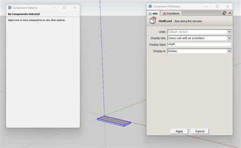Dynamic Component Options Dynamic Components Sketchup Community