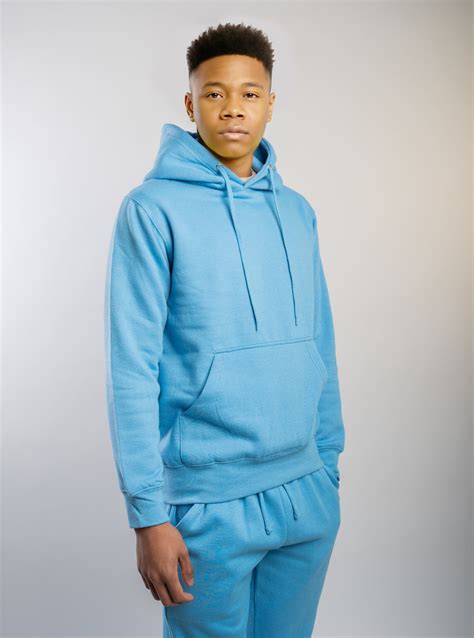 Sky Blue Heavy Blend Fleece Sweatsuit Soft And Stylish Everyday Wear