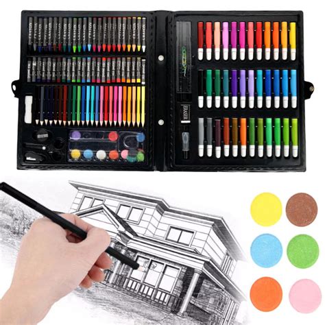 Deluxe Art Set 101 Pieces Assorted Art Kit Supplies For Artists
