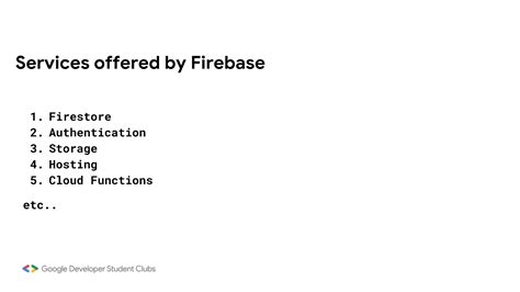 Introduction To Firebase Workshop Slides Ppt