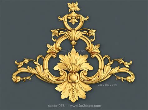 Decor 076 Stl 3d Model For Cnc 3d Stl Model For Cnc Stl Model