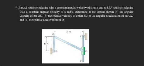 4 ﻿bar Ab ﻿rotates Clockwise With A Constant Angular