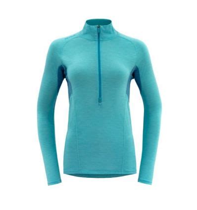 Haut Technique Devold Running Merino 130 Zip Neck Tropical Femme