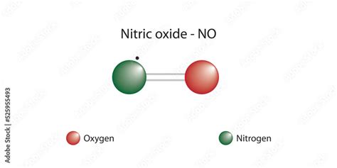 Molecular Formula And Chemical Structure Of Nitric Oxide Stock Vector Adobe Stock