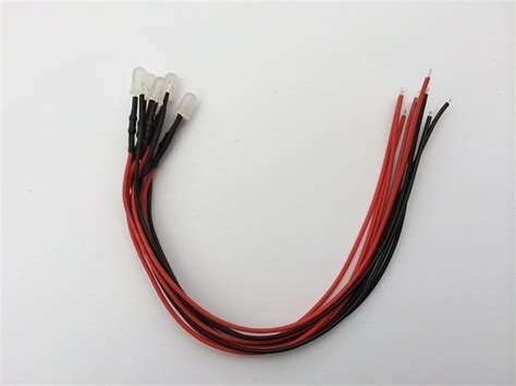 5mm F5 Pre Wired Led Diffused Lens Lot 10 Pcs Satisled