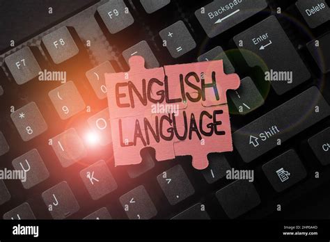 conceptual display english language business idea third spoken native