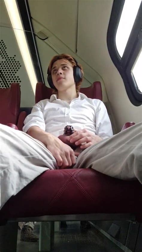 Locked Slut Shows Off Cage On Train