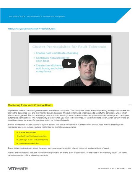 Monitoring Events And Alarms Pdf Virtualization Virtual Machine