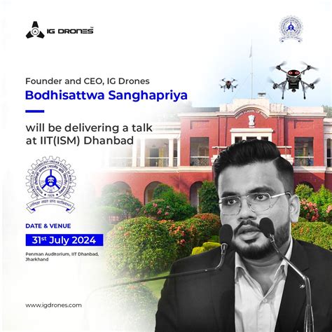 Entrepreneurship Dronetechnology Innovation Iitdhanbad Techleadership Ai Dronehub