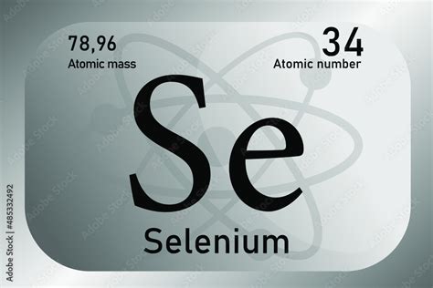 Vector Illustration Of A Sign Symbol Of The Selenium Atom An Element Of The Periodic Table