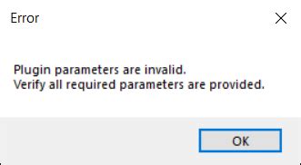 Plugins Not Working All Parameters Required When None Set As Required Issue SamuelSVD