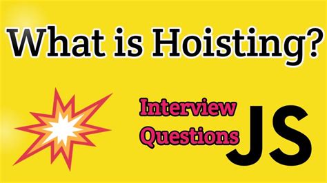 Javascript Interview Questions What Is Hoisting In Tamil Youtube