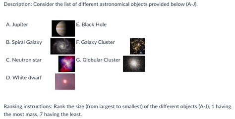 Solved Description Consider The List Of Different