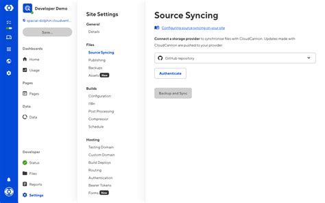 connecting a github repository as your source cloudcannon documentation