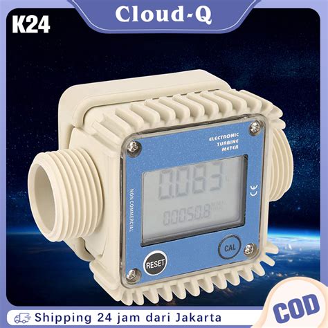 Jual K24 Turbine Digital Diesel Oil Fuel Flow Meter Gauge Flow Meter