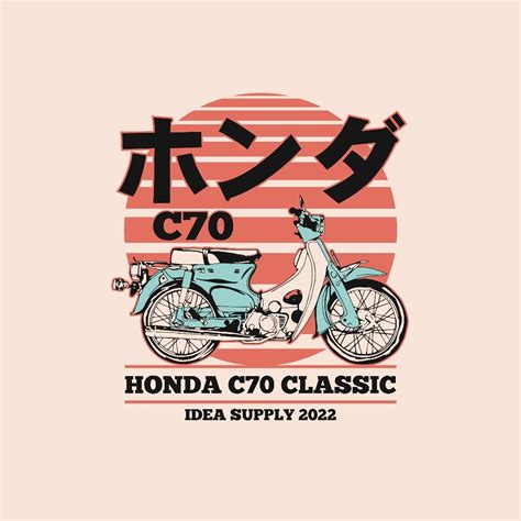 Honda C70 Retro Desain Desain Editorial