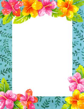 Add A Touch Of Paradise To Your Designs With Hawaii Border Clipart