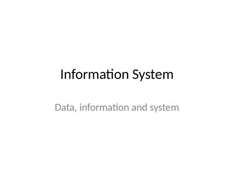 Information System Pdf File Lecture Notes Information Systems Docsity