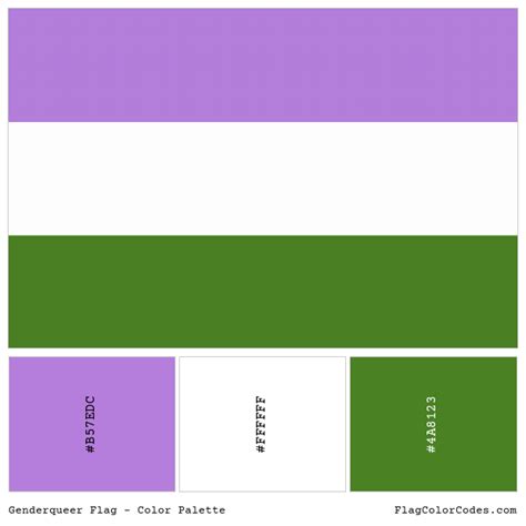 Genderqueer Flag Color Codes