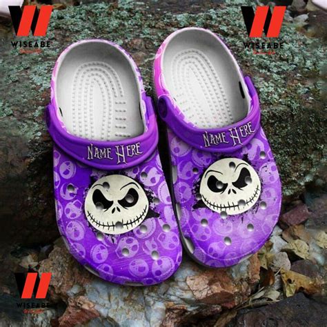 Custom Name Jack Skellington Face Halloween Crocs Personalized