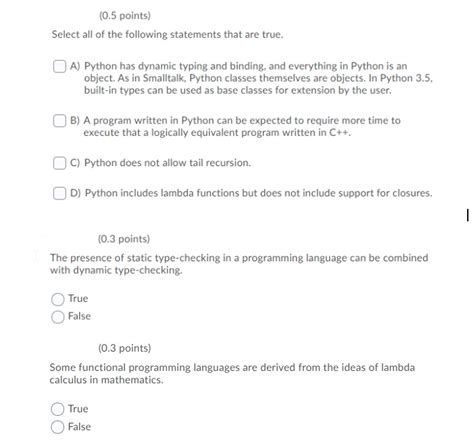 Solved Points Select All Of The Following Statements Chegg