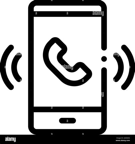 Smartphone Icon Vector Outline Illustration Stock Vector Image And Art