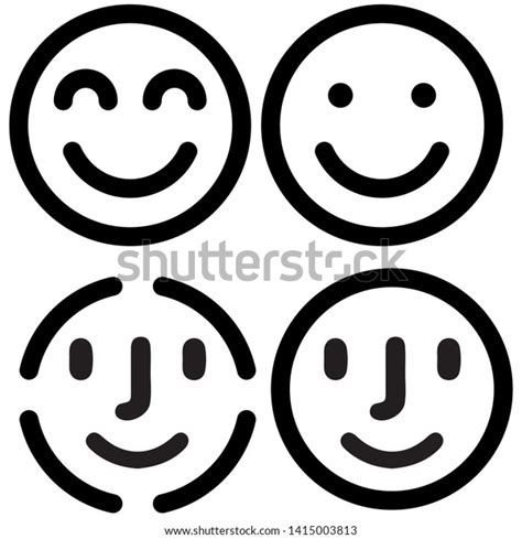 Facial Recognition Identification Scan Line Art Stock Vector Royalty
