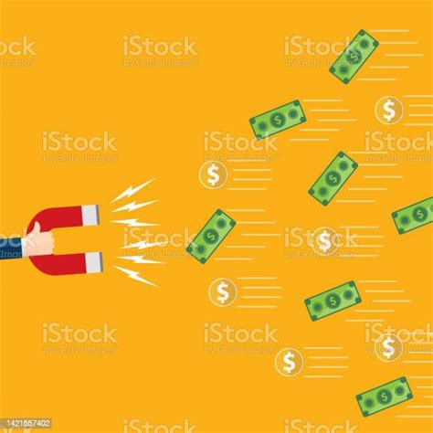 큰 자석을 들고 돈을 유치하는 사업가 투자 유치 개념 벡터 일러스트 레이 션 개념에 대한 스톡 벡터 아트 및 기타 이미지 개념 결심 결정 Istock